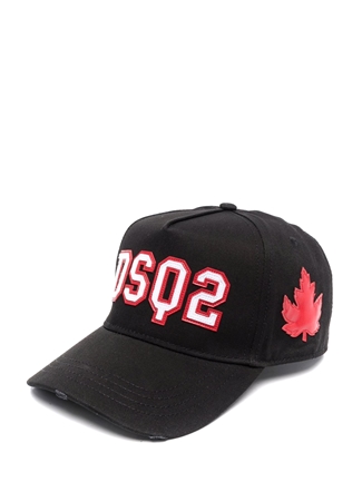 Dsquared2 Erkek Siyah Logolu Şapka EU