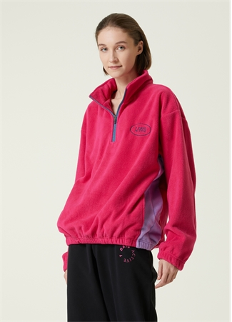 7 Days Active Kadın Şeftali Mor Dik Yaka Polar Sweatshirt Pembe XS EU 7 Days Active Kadın Şeftali Mor Dik Yaka Polar Sweatshirt Pembe XS EU