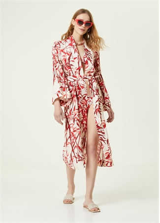 Network Kadın Basic Fit Beyaz Bordo Kaftan Eu Network Kadın Basic Fit Beyaz Bordo Kaftan Eu