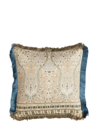 Etro Home Bej Desenli Püsküllü 45x45 cm Dekoratif Yastık Etro Home Bej Desenli Püsküllü 45x45 cm Dekoratif Yastık
