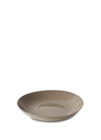 Esma Dereboy Taş Yuvarlak Formlu Porselen Çukur Tabak Gri