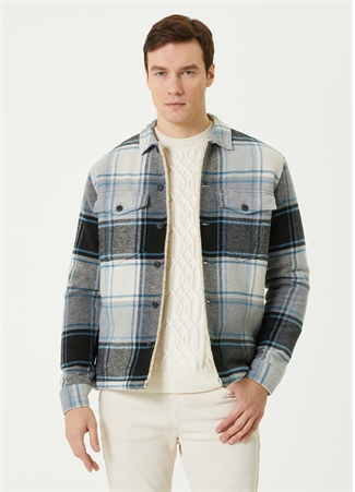 Allsaints Erkek Ashtree Mavi Ekoseli Shearling Detaylı Dış Gömlek XS EU Allsaints Erkek Ashtree Mavi Ekoseli Shearling Detaylı Dış Gömlek XS EU