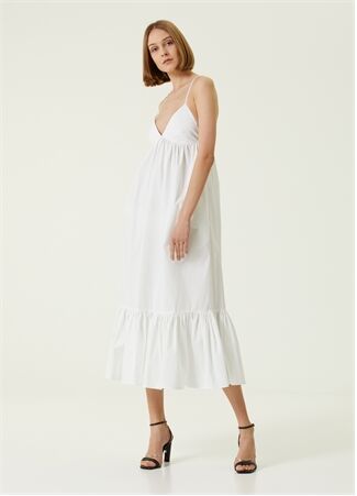Academia Kadın Beyaz İnce Askılı Midi Elbise 34 Academia Kadın Beyaz İnce Askılı Midi Elbise 34