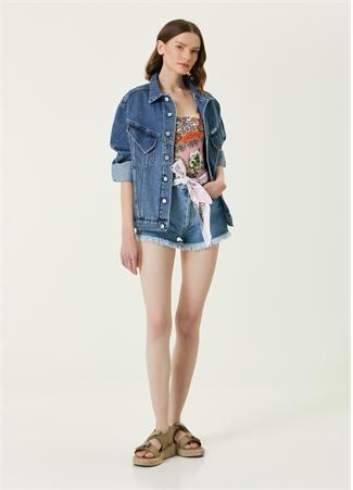 Forte Dei Marmi Couture Kadın Mavi Beli Kuşaklı Jean Şort 26 Us Forte Dei Marmi Couture Kadın Mavi Beli Kuşaklı Jean Şort 26 Us