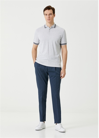 Brunello Cucinelli Erkek Lacivert Pili Detaylı Pantolon 52 IT Brunello Cucinelli Erkek Lacivert Pili Detaylı Pantolon 52 IT