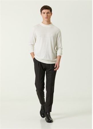 Pal Zileri Erkek Antrasit Çift Pilili Yün Pantolon Lacivert 48 IT