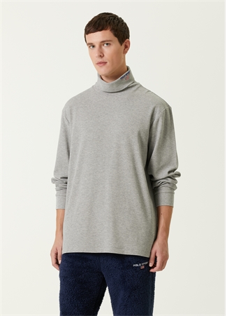 Polo Ralph Lauren Erkek Gri Balıkçı Yaka Logo Nakışlı Sweatshirt L EU Polo Ralph Lauren Erkek Gri Balıkçı Yaka Logo Nakışlı Sweatshirt L EU