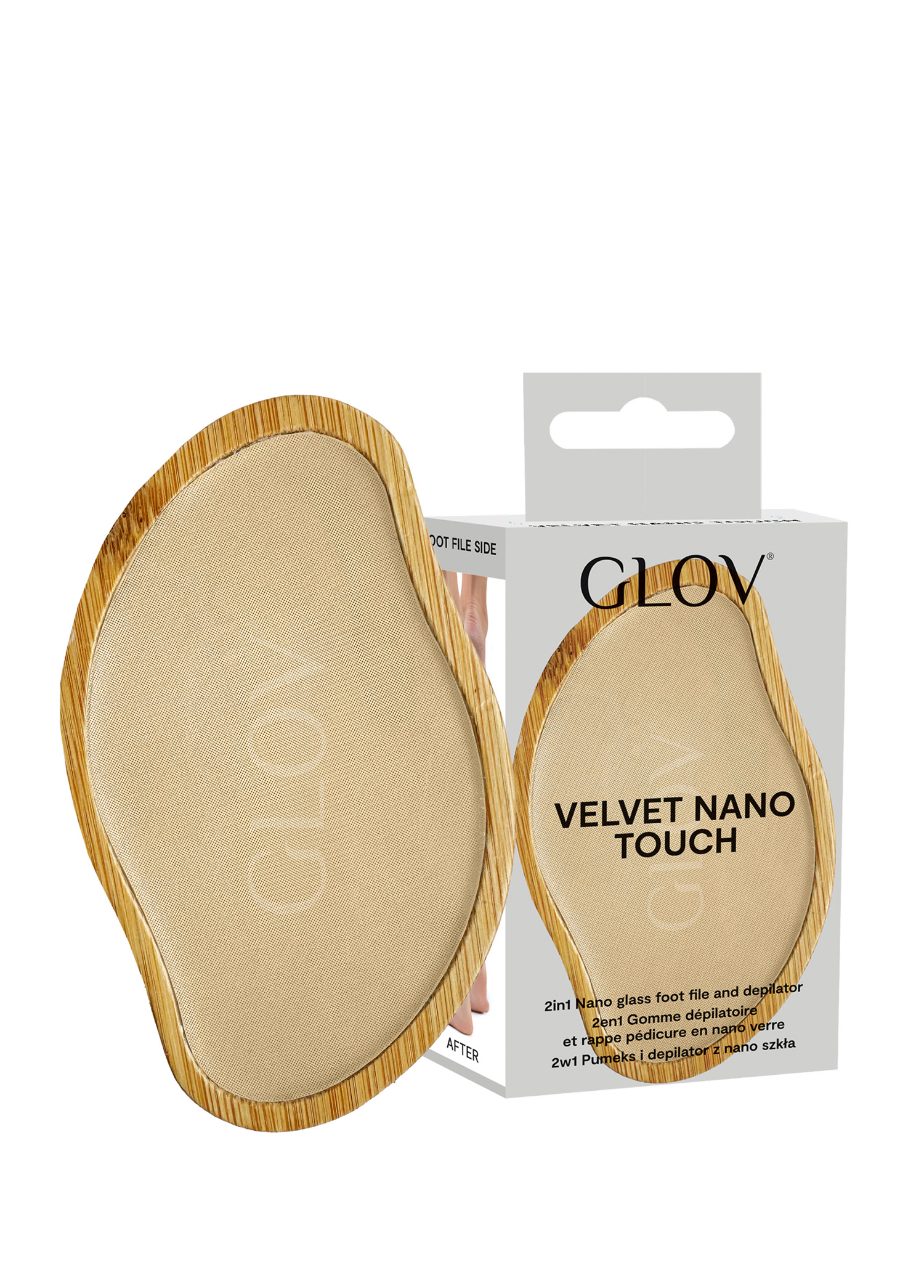 Glov - Velvet Nano Touch - Foot File Wooden