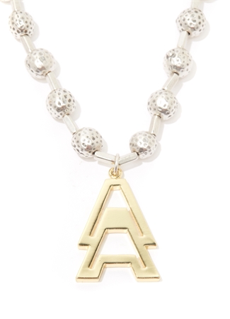Academia Kadın Top Dokulu A Harfi Formlu Kolye Gri EU Academia Kadın Top Dokulu A Harfi Formlu Kolye Gri EU