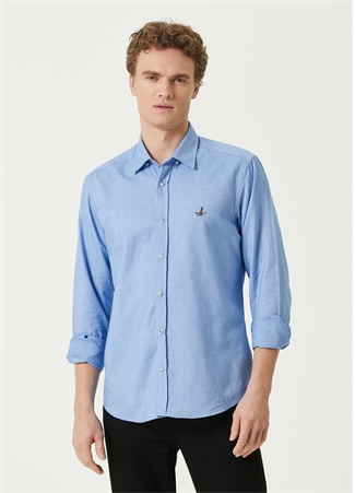 Beymen Club Erkek Comfort Fit Mavi Oxford Gömlek S