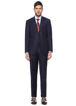 Corneliani Erkek Mavi Yün Takım Elbise Lacivert 58 IT Corneliani Erkek Mavi Yün Takım Elbise Lacivert 58 IT