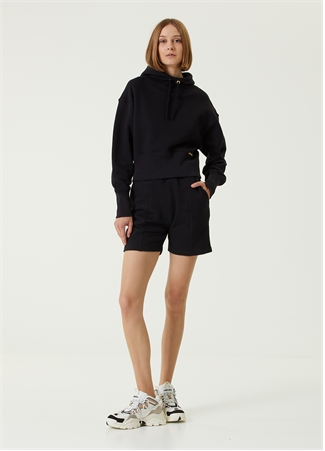 Schmart Kadın Siyah Kapüşonlu Crop Sweatshirt S EU Schmart Kadın Siyah Kapüşonlu Crop Sweatshirt S EU