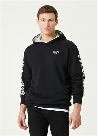 Philipp Plein Erkek Siyah Kapüşonlu Kurukafa Baskılı Sweatshirt L EU Philipp Plein Erkek Siyah Kapüşonlu Kurukafa Baskılı Sweatshirt L EU