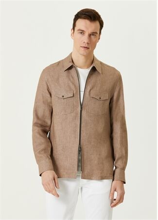 Corneliani Erkek DIŞ GÖMLEK Bej 52 IT