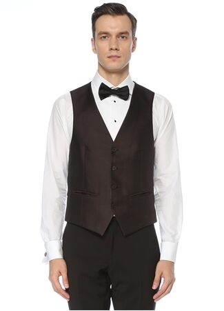 Palzileri Lab Erkek Bordo V Yaka Desenli Yelek 48 IT