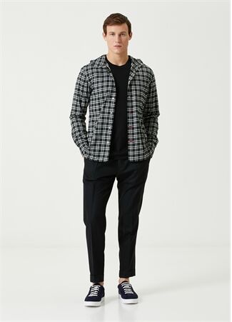 Kiton Erkek Siyah Pilili Yün Pantolon 32 US Kiton Erkek Siyah Pilili Yün Pantolon 32 US