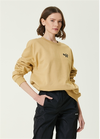 Off-white Kadın Bej Logo Detaylı Sweatshirt Xs Eu Off-white Kadın Bej Logo Detaylı Sweatshirt Xs Eu