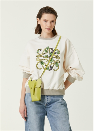 Loewe Kadın Beyaz Logo Nakışlı Sweatshirt XS EU Loewe Kadın Beyaz Logo Nakışlı Sweatshirt XS EU