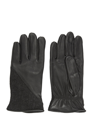 Divarese Erkek Siyah Gri Deri Eldiven L EU Divarese Erkek Siyah Gri Deri Eldiven L EU