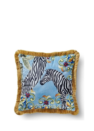 Chiara Alessi Il Giardino Zebra Desenli Dekoratif Yastık Çok Renkli
