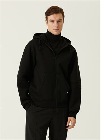 Helmut Lang Erkek Siyah Kapüşonlu Sweatshirt S EU