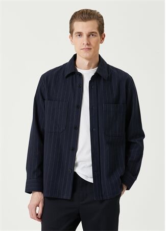 Bil’s Erkek Copenhagen Regular Fit Lacivert Çizgili Gömlek S EU
