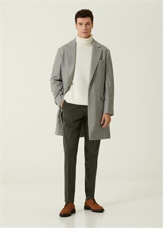 Boglioli Erkek Haki Pilili Pantolon 46 IT