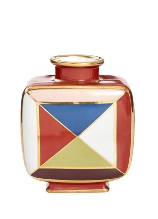 Jonathan Adler Torino Square Porselen Vazo Çok Renkli Jonathan Adler Torino Square Porselen Vazo Çok Renkli