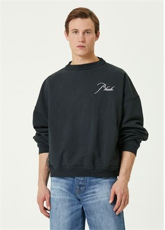 Rhude Erkek Sweatshirt Siyah S Eu