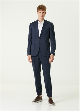Beymen Collection Erkek Drop 8 Travel Lacivert Çizgili Takım Elbise 54 IT Beymen Collection Erkek Drop 8 Travel Lacivert Çizgili Takım Elbise 54 IT