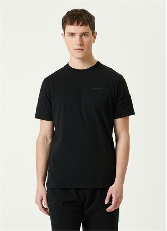 Off-White Erkek Siyah Logo Baskılı T-shirt S EU