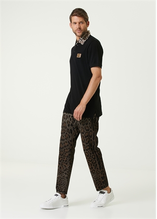Dolce&Gabbana Erkek Kahverengi Leopar Desenli Jean Pantolon 46 IT Dolce&Gabbana Erkek Kahverengi Leopar Desenli Jean Pantolon 46 IT