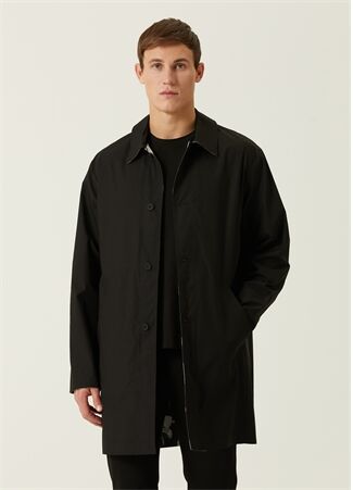 Allsaints Erkek Siyah Polo Yaka Pardösü S EU