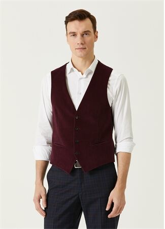 Palzileri Lab Erkek Bordo Kadife Yelek 50 IT