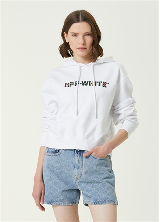 Off-white Kadın Beyaz Kapüşonlu Logolu Sweatshirt Xs Eu Off-white Kadın Beyaz Kapüşonlu Logolu Sweatshirt Xs Eu