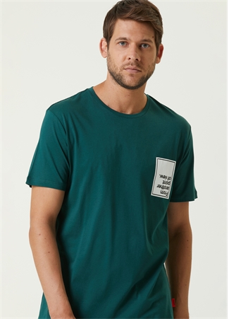 John Frank Erkek Eighty Five Yeşil Baskılı T-shirt S EU John Frank Erkek Eighty Five Yeşil Baskılı T-shirt S EU