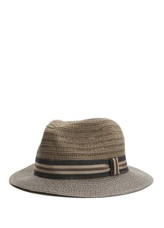 Grevi Erkek Gri Şerit Detaylı Şapka 60 It