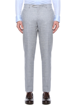 Canali Erkek Gri Normal Bel Dar Paça Pantolon Mavi 54 IT Canali Erkek Gri Normal Bel Dar Paça Pantolon Mavi 54 IT