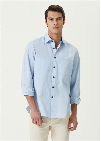 Pal Zileri Erkek Gömlek Mavi 4 It