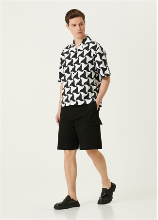 Bottega Veneta Erkek Siyah Twill Kargo Bermuda 46 It Bottega Veneta Erkek Siyah Twill Kargo Bermuda 46 It
