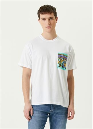 Versace Jeans Couture Erkek TSHIRT Beyaz S EU