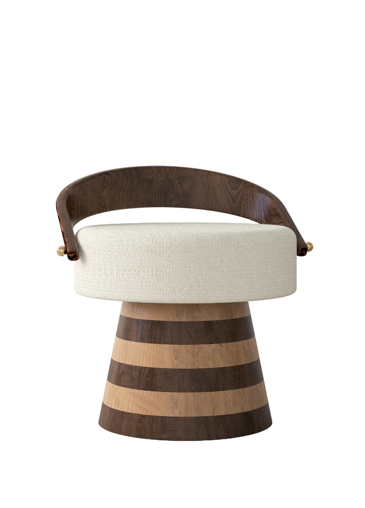 Deekobjects - Moi Brown Wooden Striped Armchair