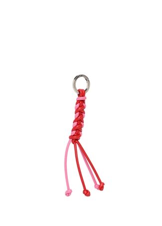 Bottega Veneta Kadın Kırmızı Pembe Örgü Deri Anahtarlık EU