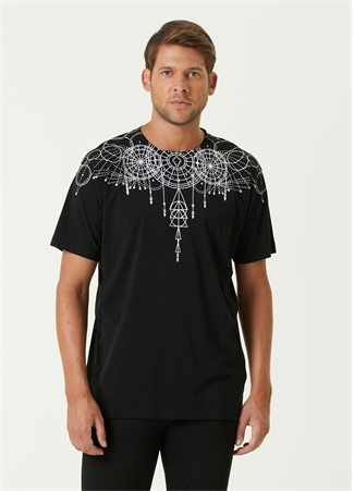 Marcelo Burlon Erkek Astral Wings Siyah Yakası Desenli T-shirt XS EU Marcelo Burlon Erkek Astral Wings Siyah Yakası Desenli T-shirt XS EU