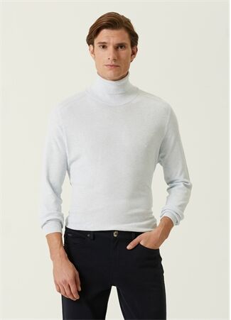 Network Erkek Slim Fit Mavi Kazak XS EU