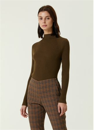 Network Kadın Slim Fit Haki Kazak L Eu Network Kadın Slim Fit Haki Kazak L Eu