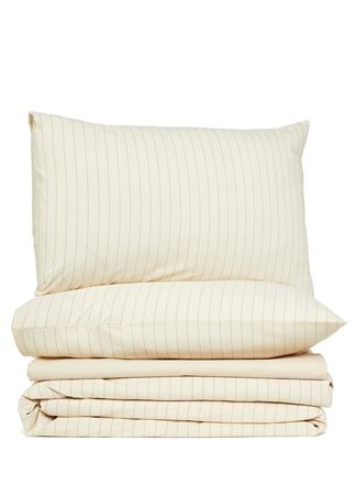 Dondi Home Kahverengi Çizgili Nevresim Takımı