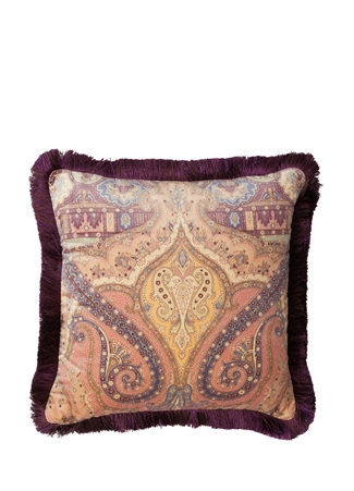 Etro Home Pembe Desenli Püsküllü 45x45 cm Dekoratif Yastık Etro Home Pembe Desenli Püsküllü 45x45 cm Dekoratif Yastık