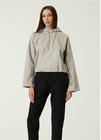 Camilla and Marc Kadın Bej Kapüşonlu Sweatshirt 6 US