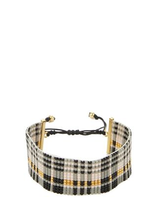 Beadberry Kadın Colorblocked Boncuk İşlemeli Bileklik EU